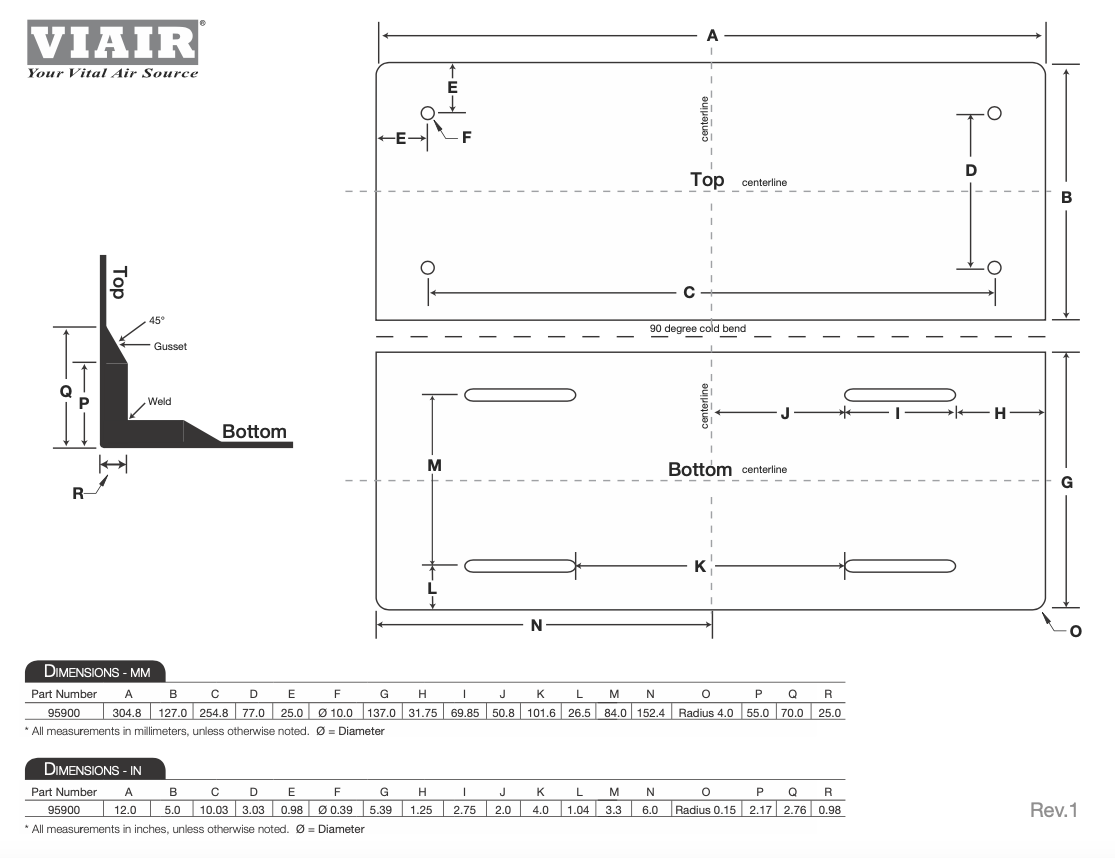Viair Air Compressor mount – Specialty Autofab Supply